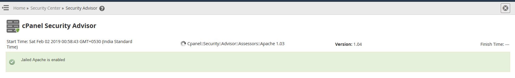 Enable Jail Apache Cpanel Security Advisor Systemfixes